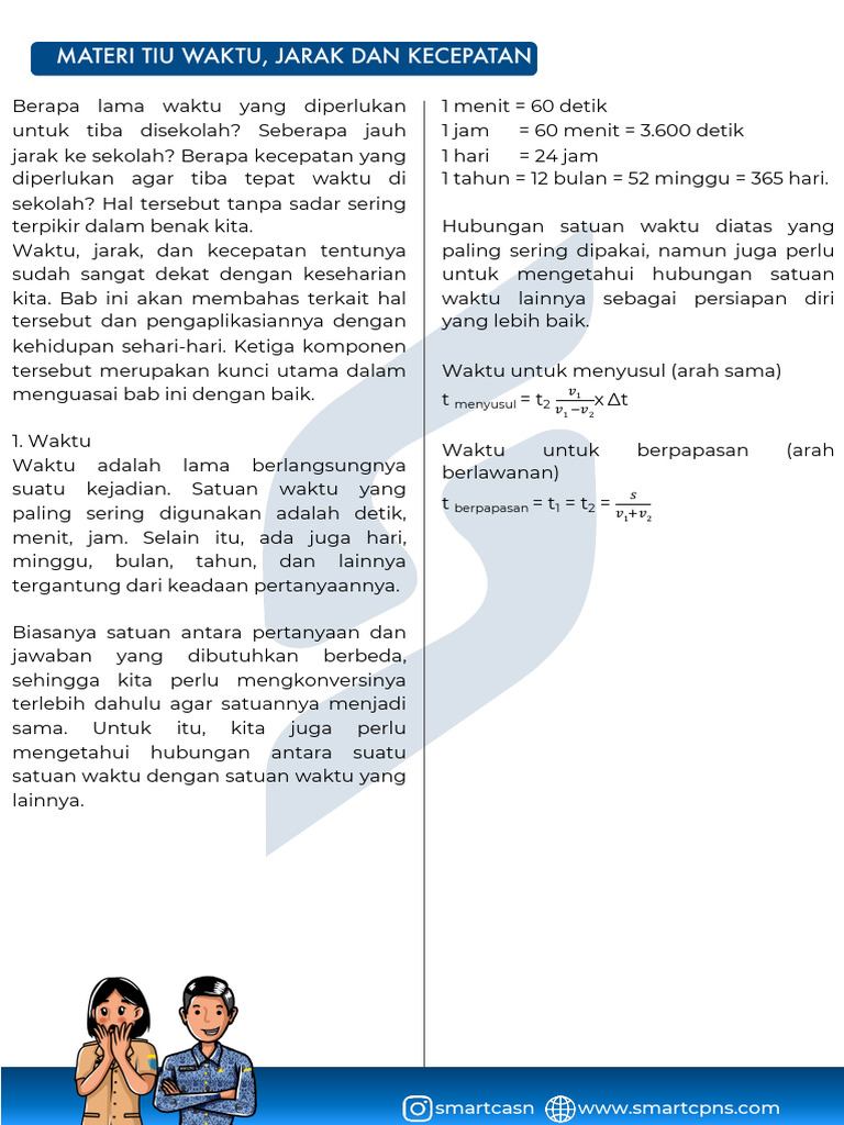 Materi Tiu Matematis (Waktu, Jarak Dan Kecepatan) | PDF | Sains & Matematika | Komputer