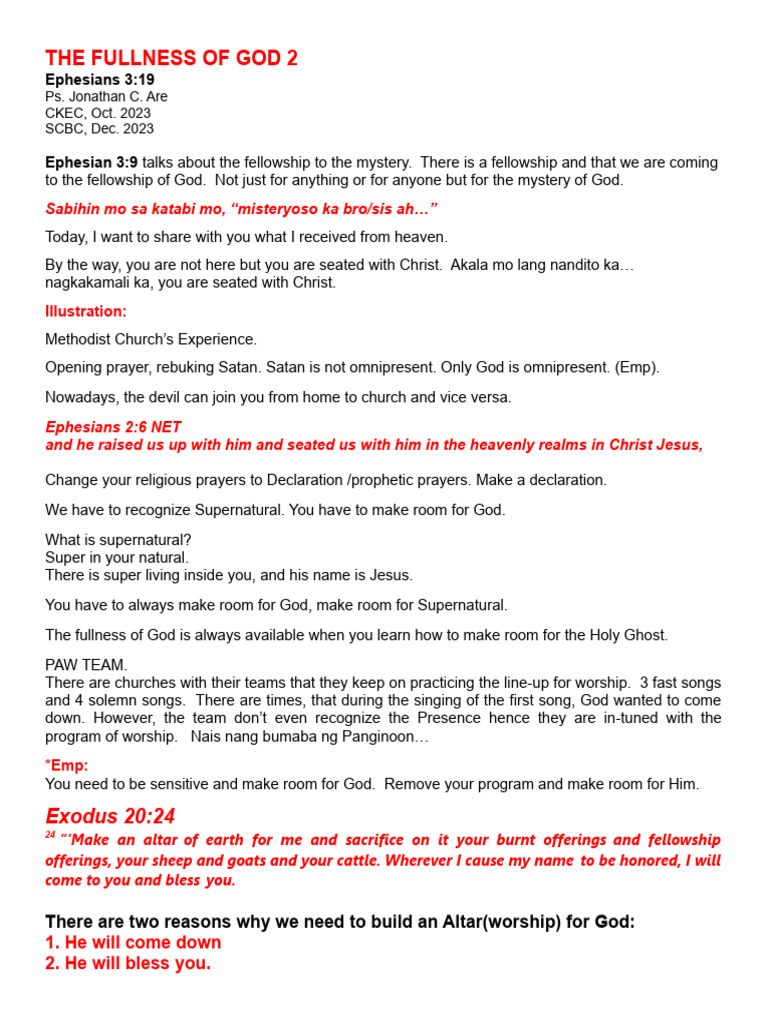 THE-FULLNESS ANANNIAS For LCIMI | PDF | Paul The Apostle | Jesus