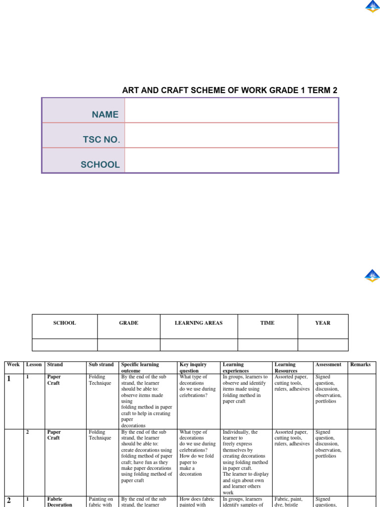 Art GD 1 Term 2 11 Weeks | PDF | Textiles | Mosaic