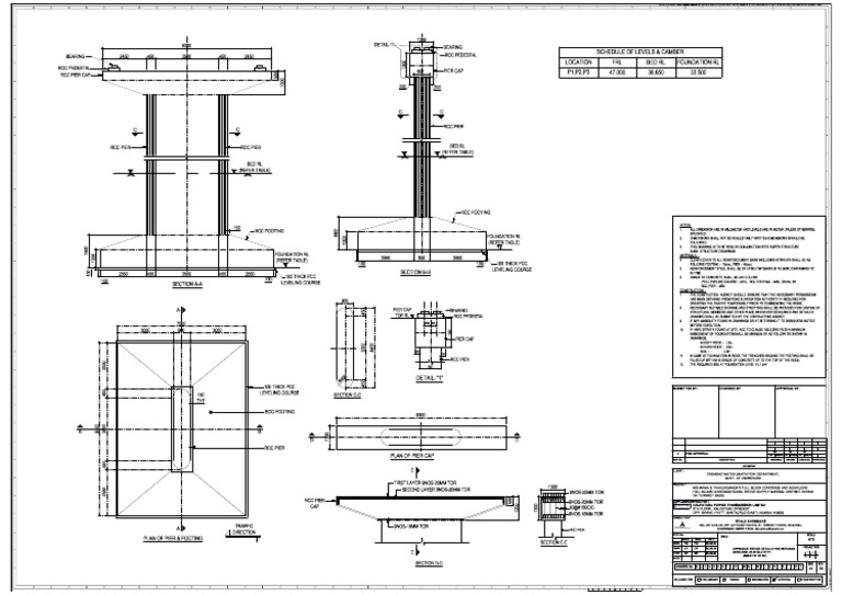 RCC PIER CAP-SHEET 01 OF 05 | PDF