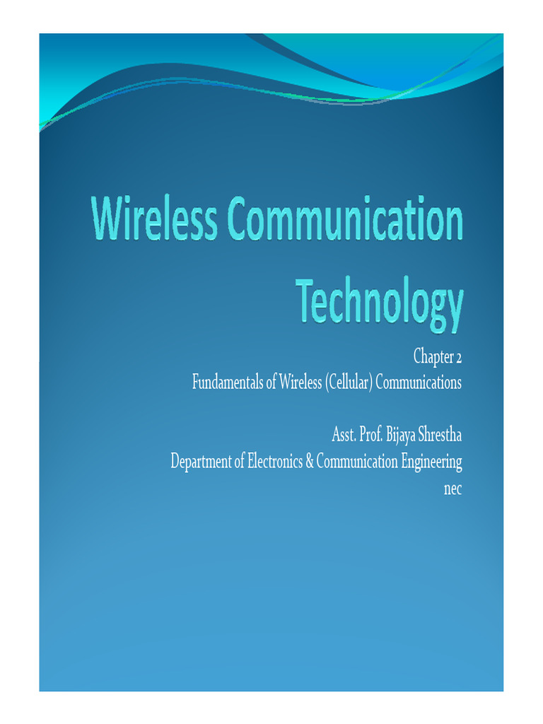 Chapter 2 - Fundamentals of Wireless (Cellular) Communications | PDF ... Chapter 2 - Fundamentals of Wireless (Cellular) Communications | PDF ...