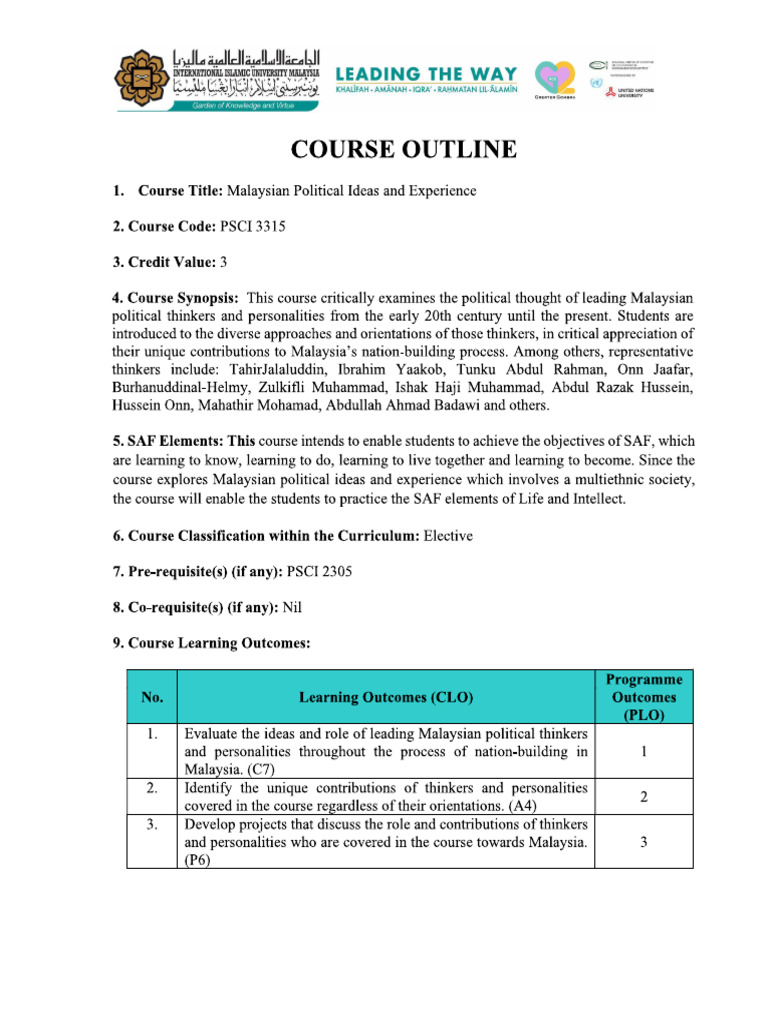 Course Outline | PDF