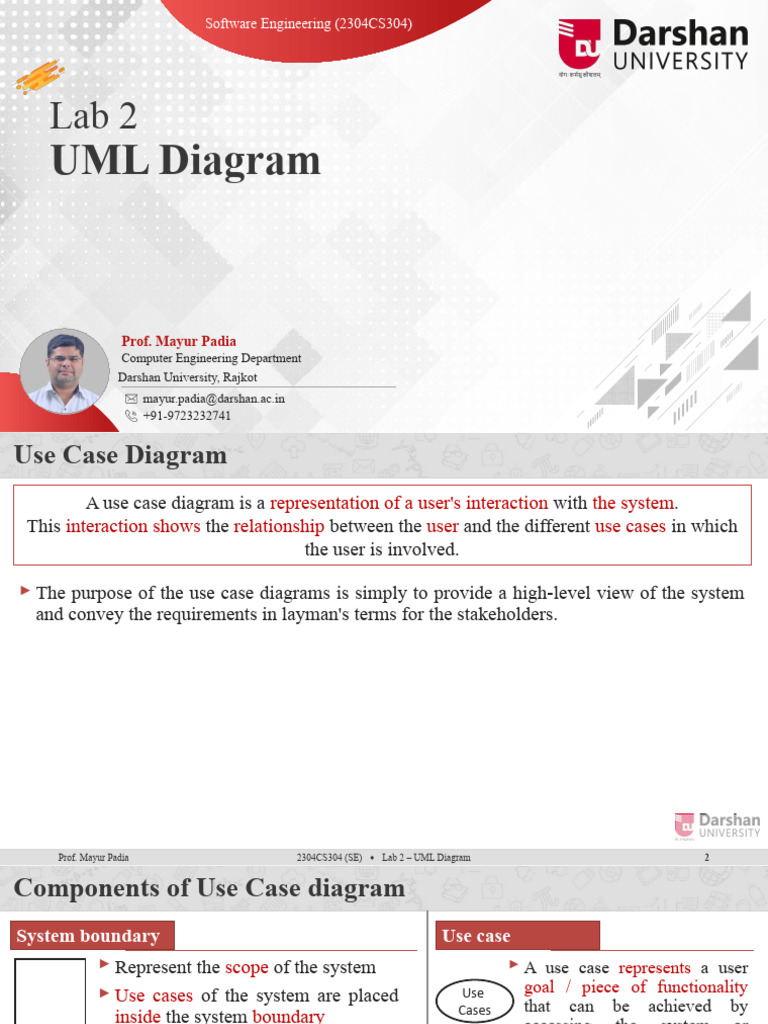 Lab 2 - 2304CS304 - UML Diagrams | PDF | Use Case | Class (Computer ...