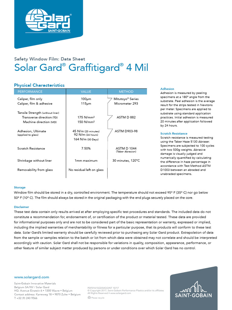 Solar Gard Graffitigard Window Film Denver | PDF | Building Engineering ...