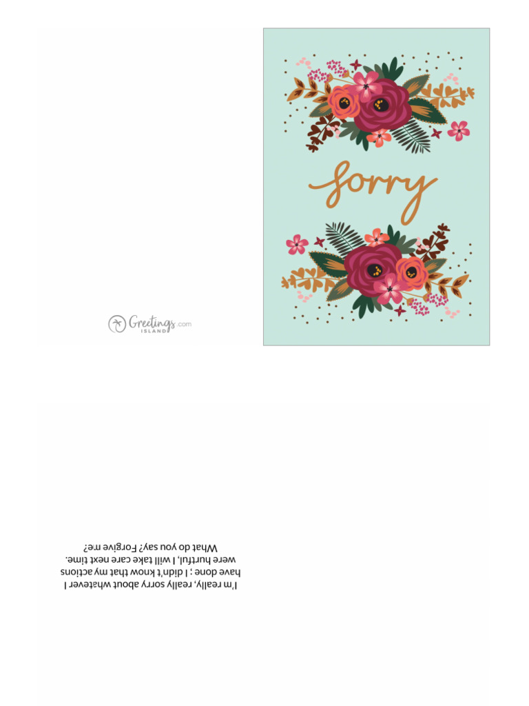 Sorry Note | PDF