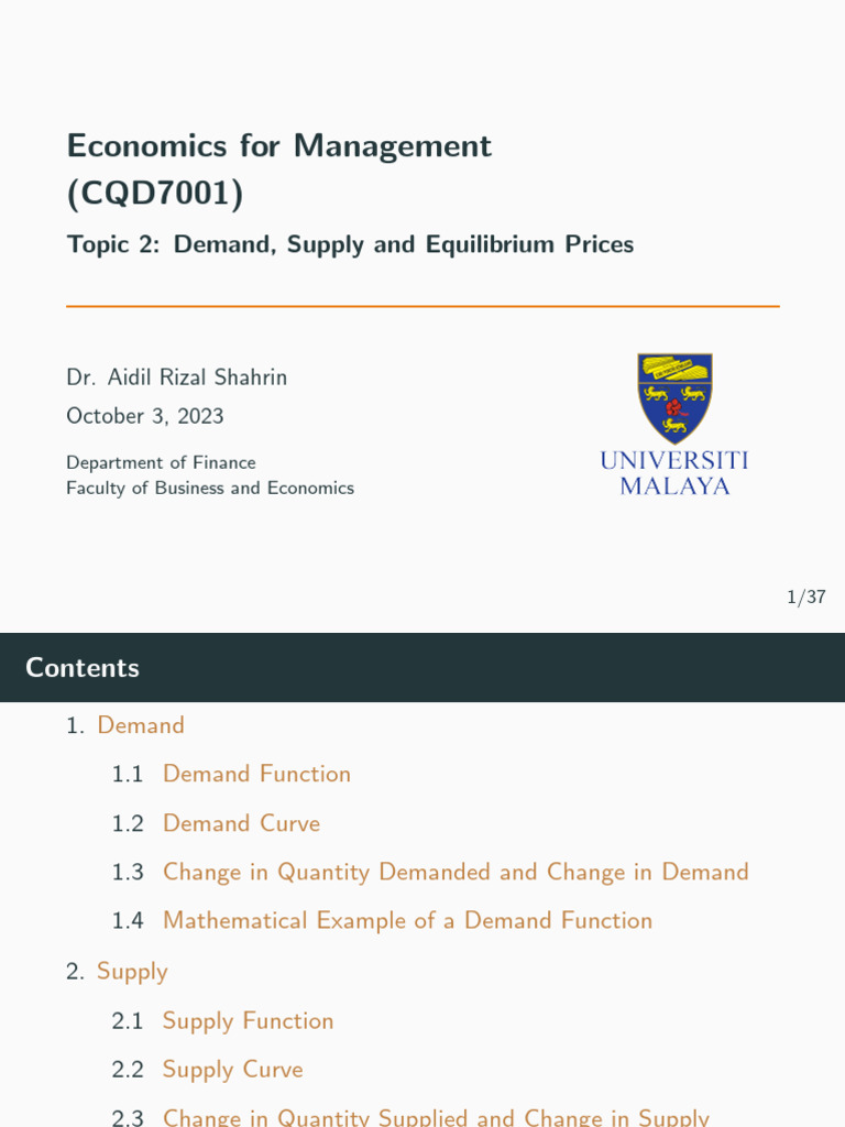 Demand, Supply and Equilibrium Prices | PDF | Demand | Supply (Economics)