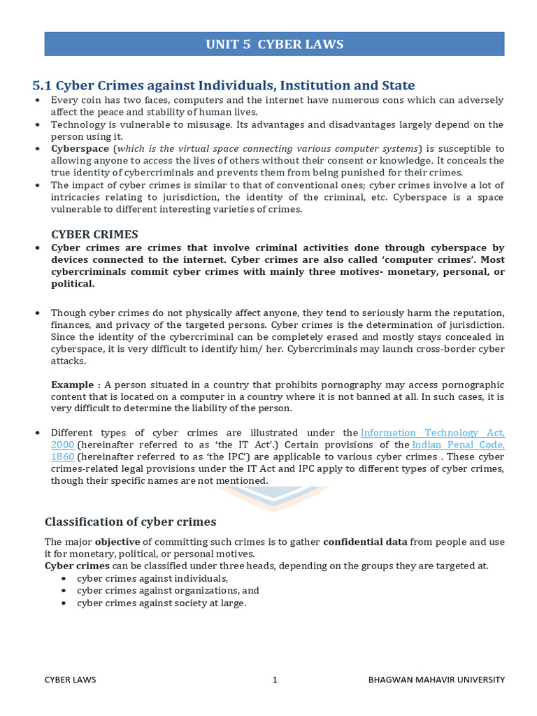 Unit 5 Cyber Security | PDF | Cybercrime | Defamation