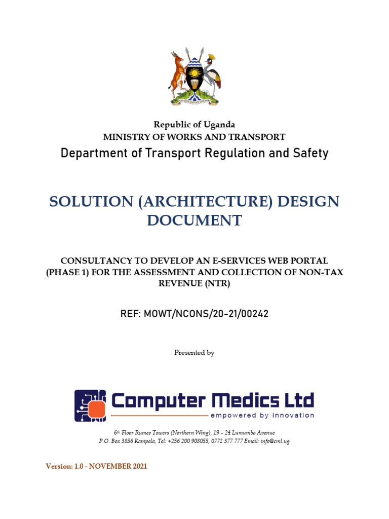 NTR Solution Design Document v1 | PDF | World Wide Web | Internet & Web