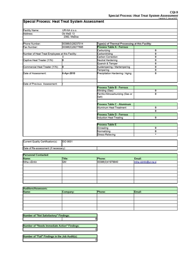 17768492 CQI9 Heat Treat System Assessment 3 | PDF | Heat Treating ...