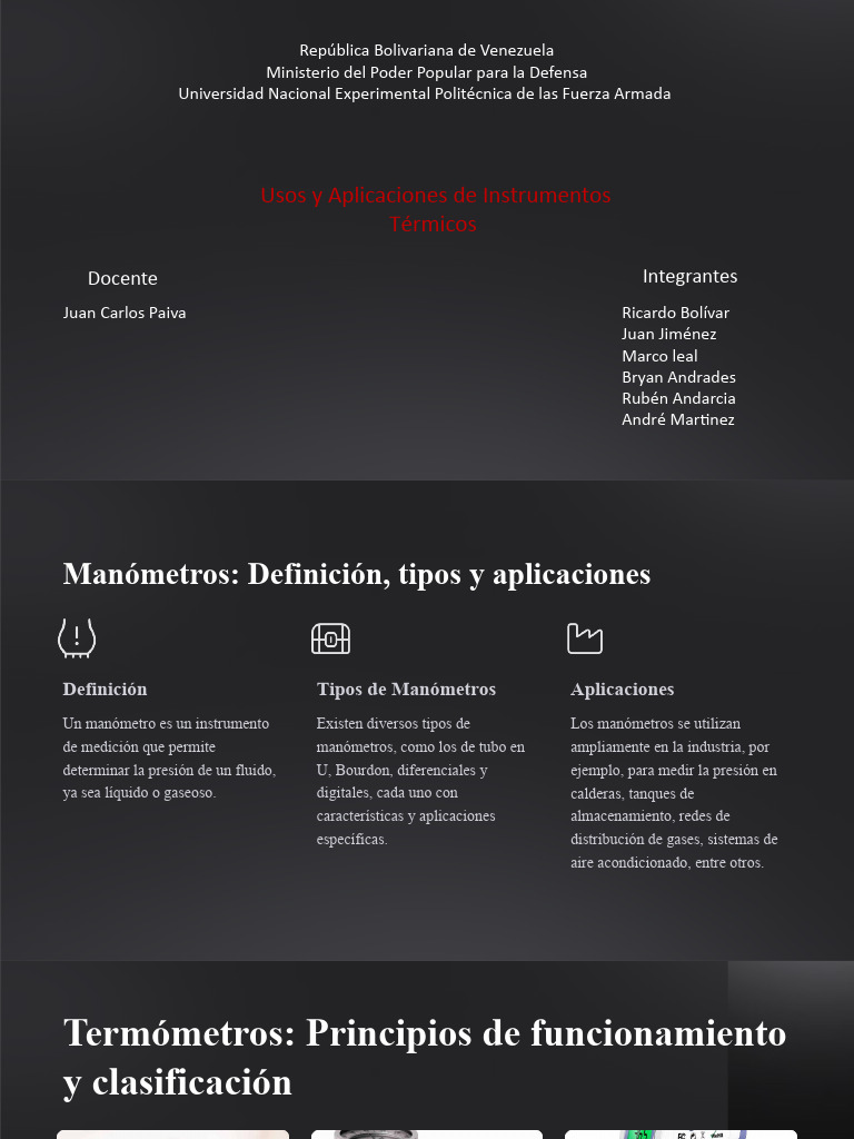 Instrumentos Térmicos: Usos y Tipos | PDF | Termómetro | Temperatura