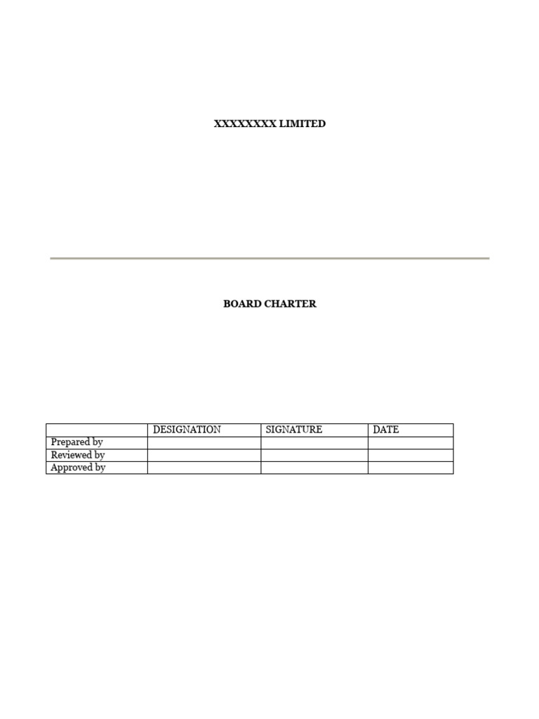 Board Charter | PDF | Governance | Committee
