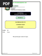 Grade 12 Maths Exam Guidelines 2025 | PDF | Mathematics
