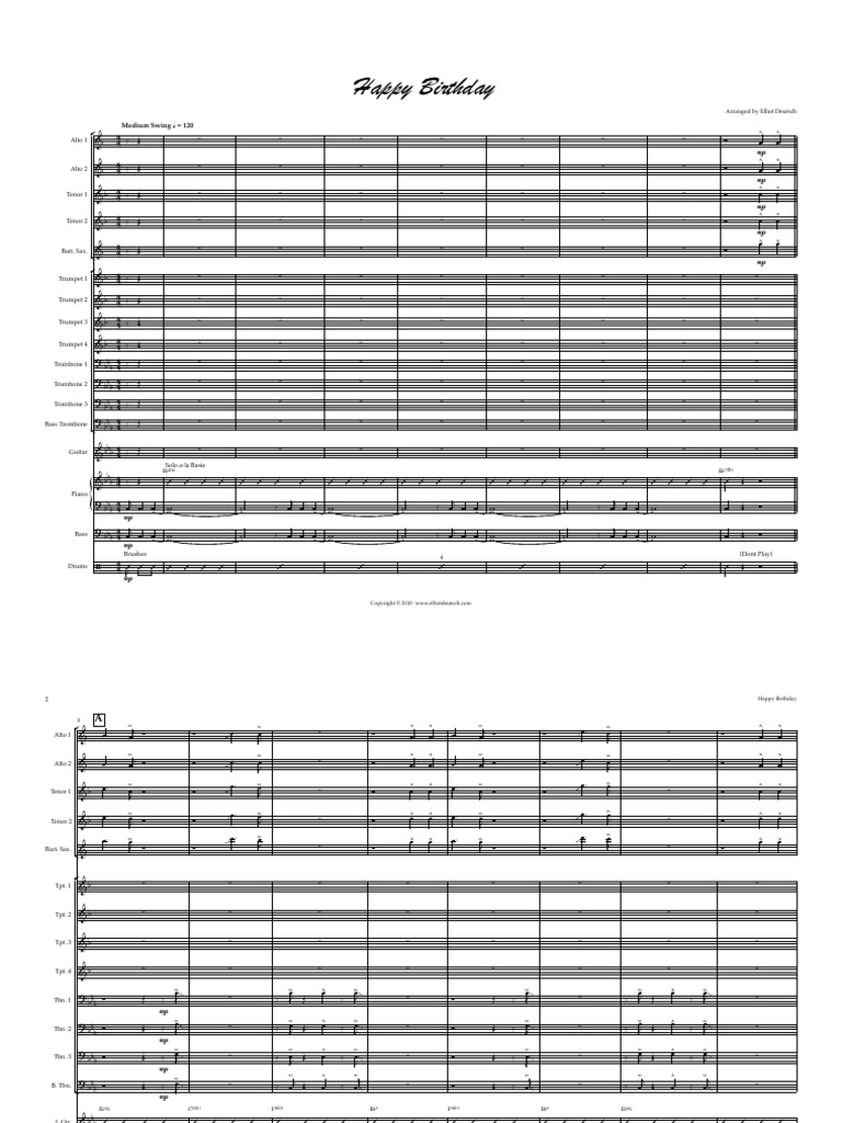 Happy-Birthday-Score-and-parts | PDF