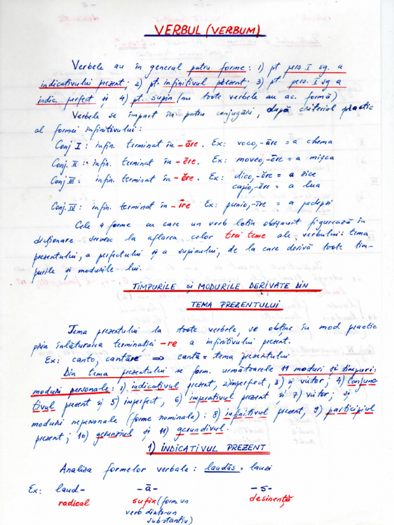 Structura Verbului | PDF