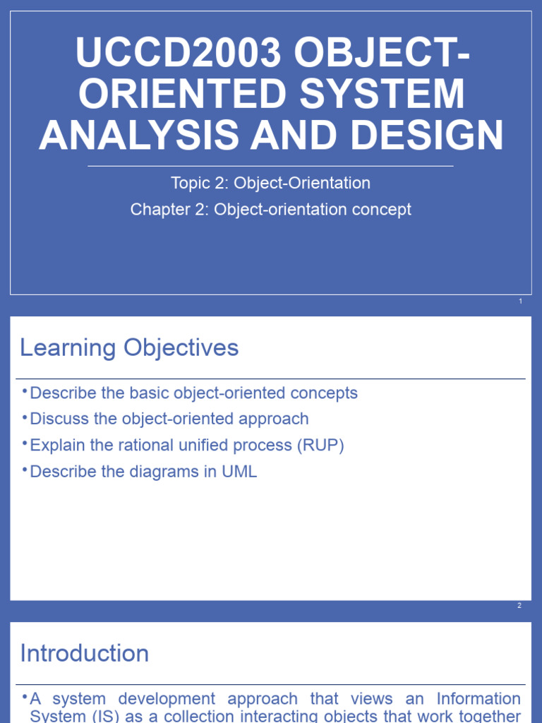 UCCD2003 Object-Oriented System Analysis and Design Chapter 02 | PDF | Inheritance (Object ...