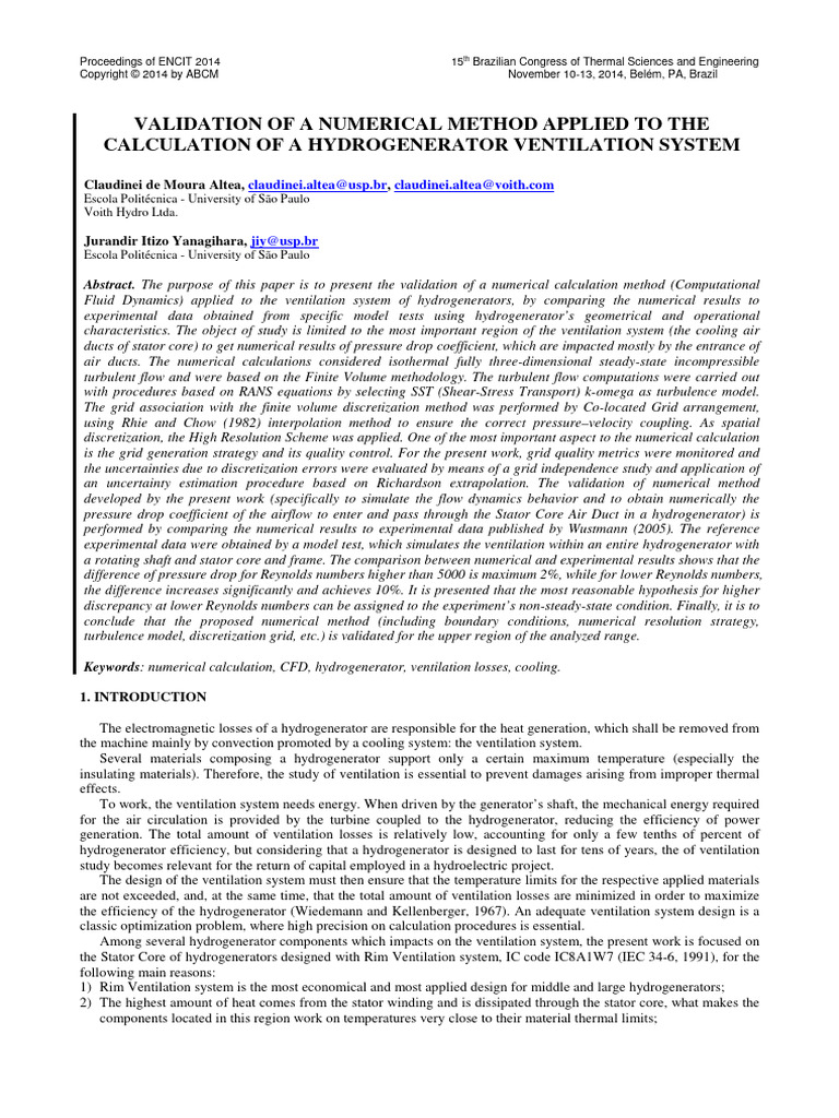 ENCIT 2014 - Altea, Yanagihara | PDF | Fluid Dynamics | Computational ...