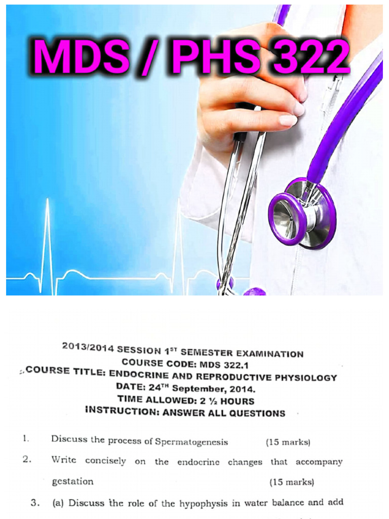 MDS or PHS 322 PAST QUESTIONS (1) | PDF