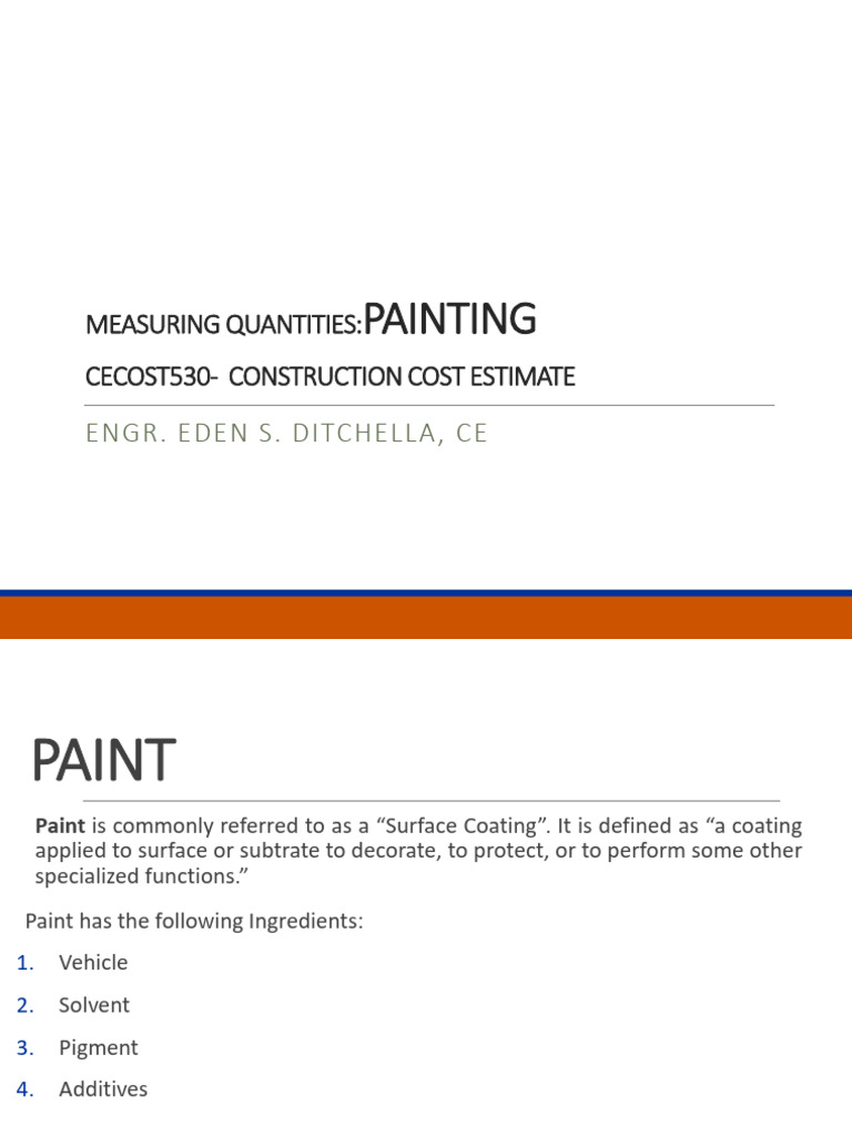 09 PAINT Measuring Quantities | PDF | Paint | Coating