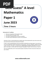 AS-Pure-1-Paper-A Naiker Maths | PDF | Circle | Area