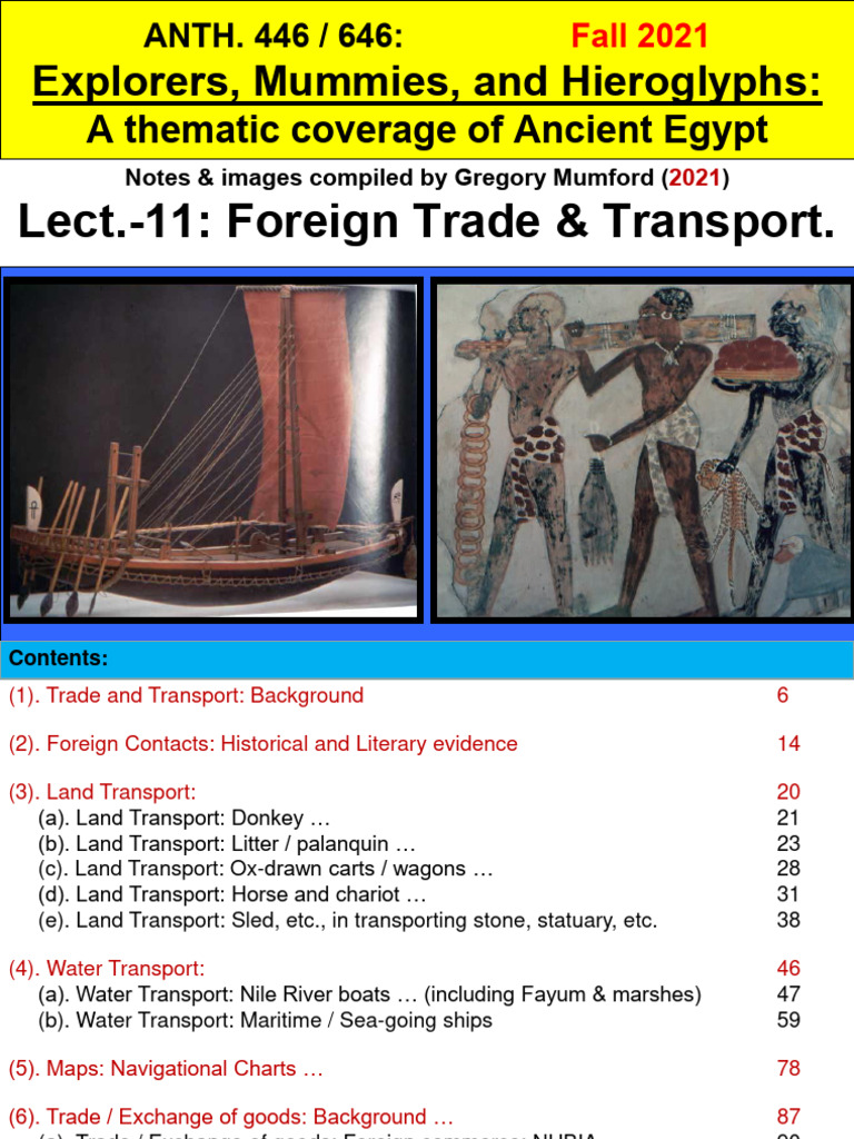Anth 446 PPT Lecture 11 Foreign Trade An | PDF | Ancient Egypt
