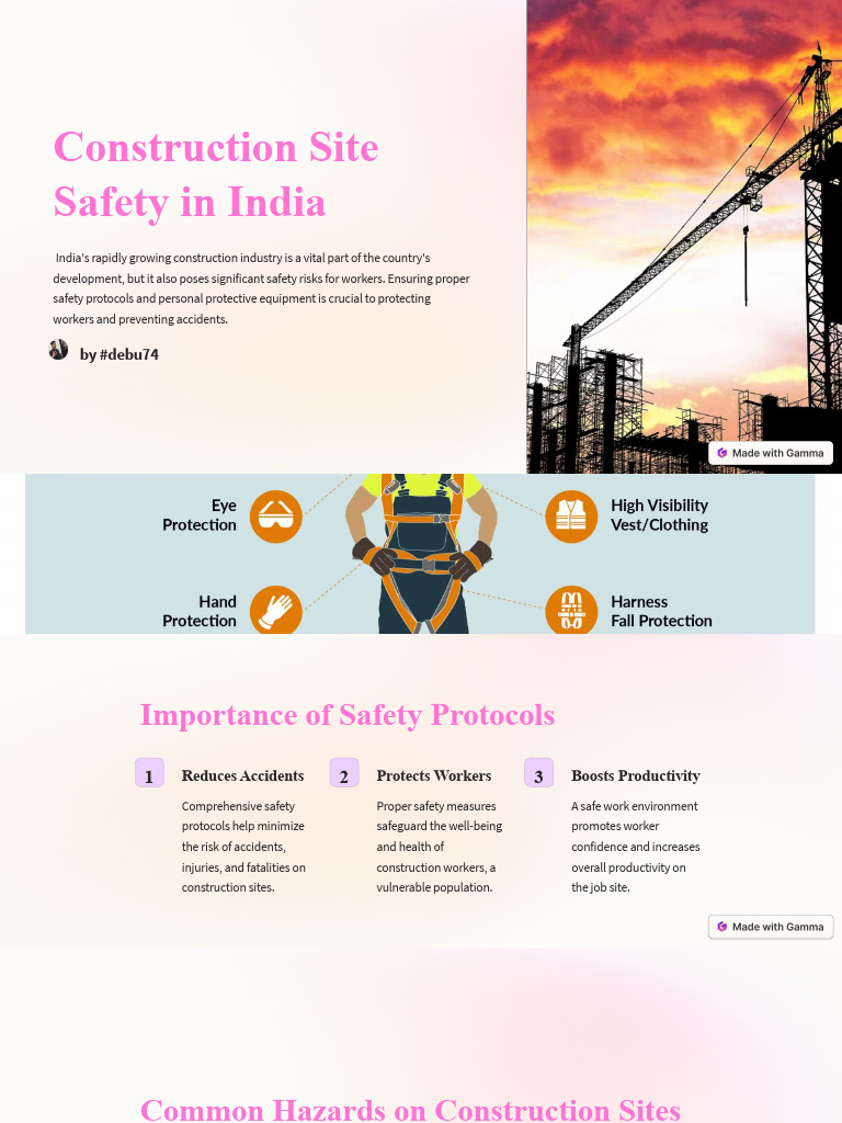Construction Site Safety In India Download Free Pdf Occupational