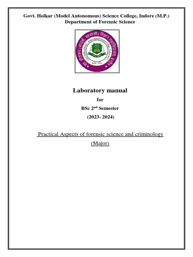 BSC 2nd Sem (MAJOR) | PDF | Crime Scene | Forensic Science