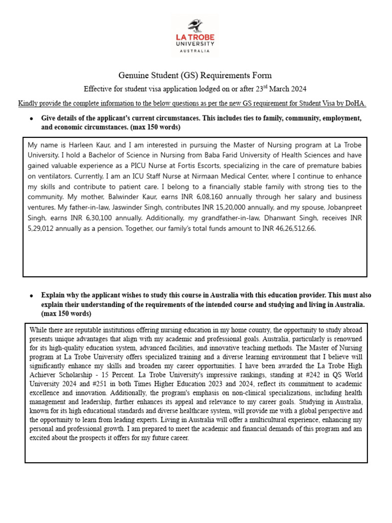 0761. HARLEEN KAUR GSR Questions Form | PDF | Nursing | Public Health