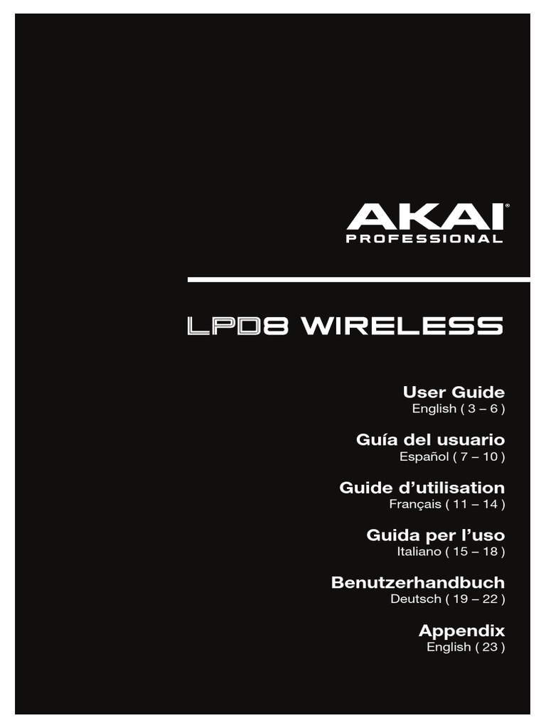 LPD8 Wireless - User Guide - v1.2 | PDF | Bluetooth | Usb