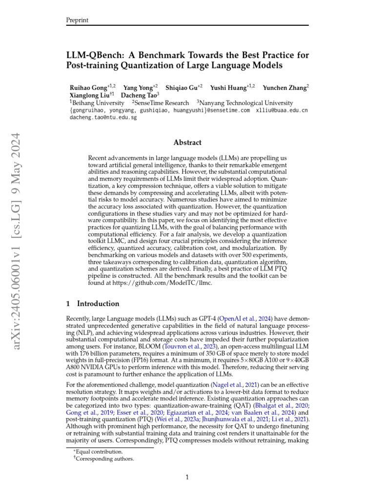 Llm-Qbench: A Benchmark Towards The Best Practice For Post-Training Quantization of Large ...