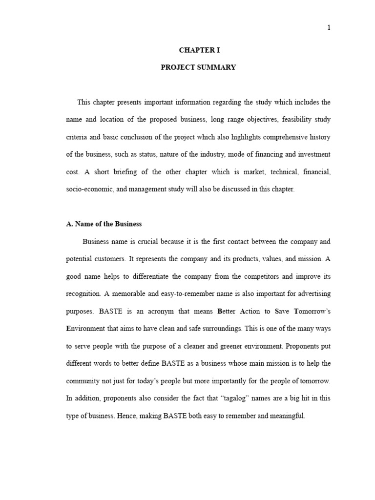 FINAL CHAPTER 1 Capstone | PDF | Feasibility Study | Scrap
