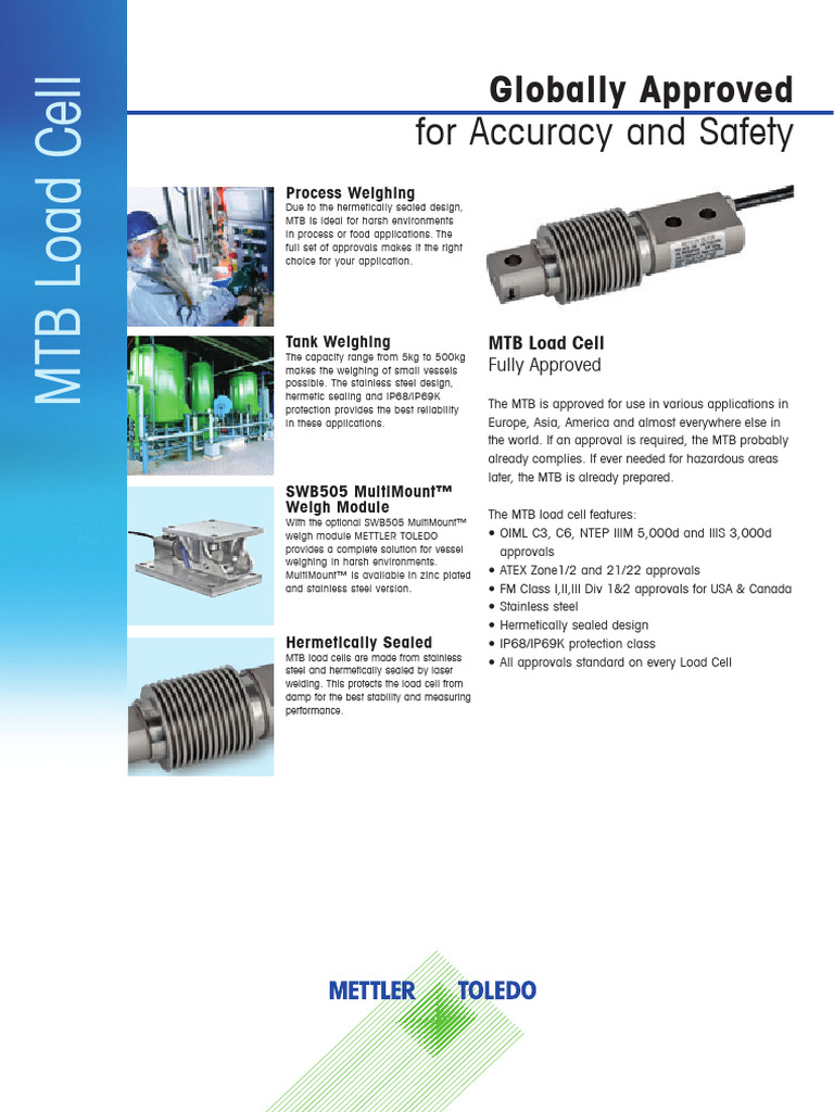 Celula Toledo 100 a Mar Ds Mtb Load Cell En | Download Free PDF ...