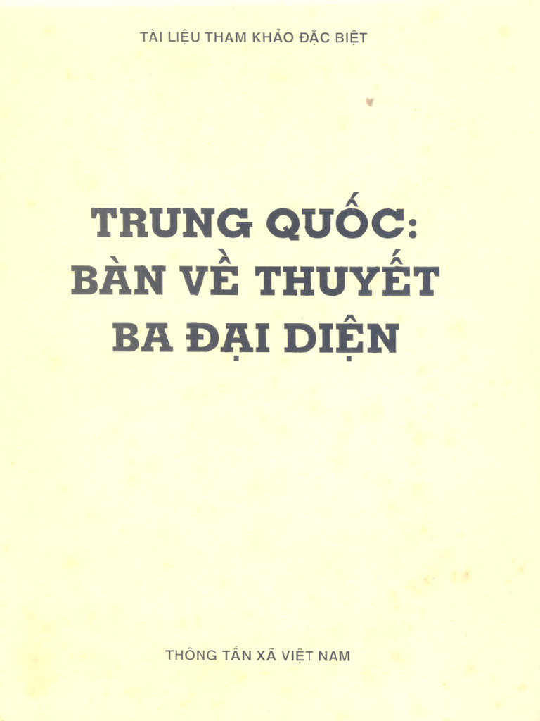 Trung Quoc Ban Ve Thuyet Ba Dai Dien | PDF