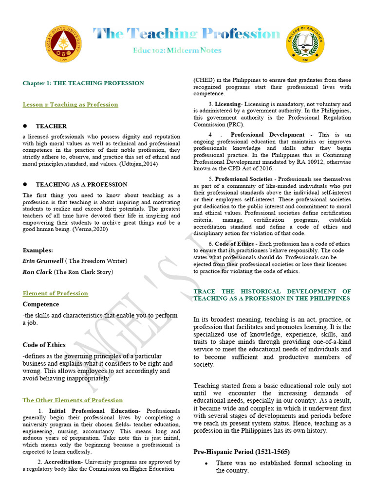 Educ 102 Midterm Reviewer | Download Free PDF | Teachers | Learning