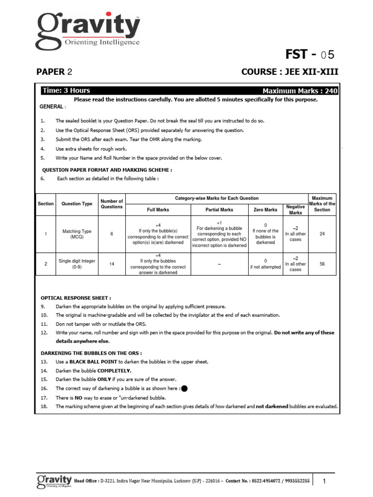 FST 5 - P2 Question | PDF | Applied And Interdisciplinary Physics