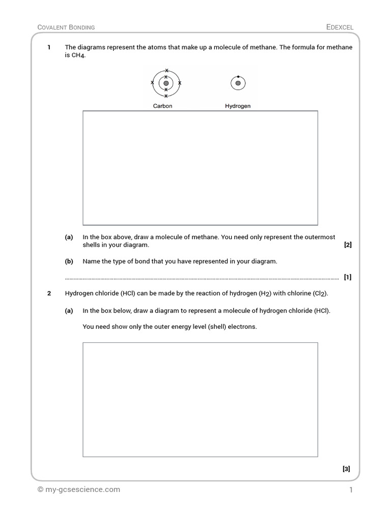 Covalent Bonding Questions | PDF