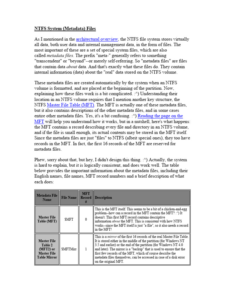 NTFS System | PDF | Computer File | Computer Engineering
