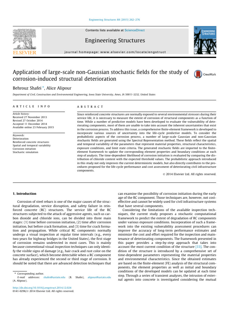 Application of Large-Scale Non-Gaussian Stochastic Fields For The Study of Corrosion Induced ...