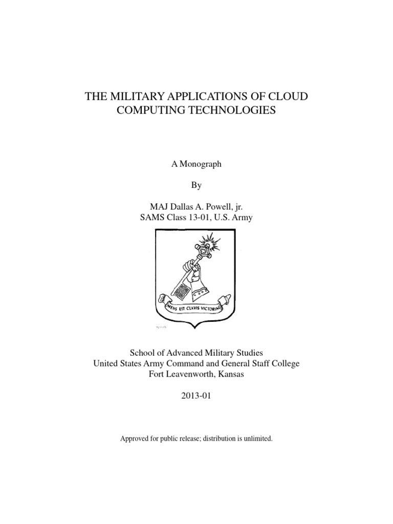 The Military Applications of Cloud Computing Technologies | PDF | Cloud Computing | Computer Network