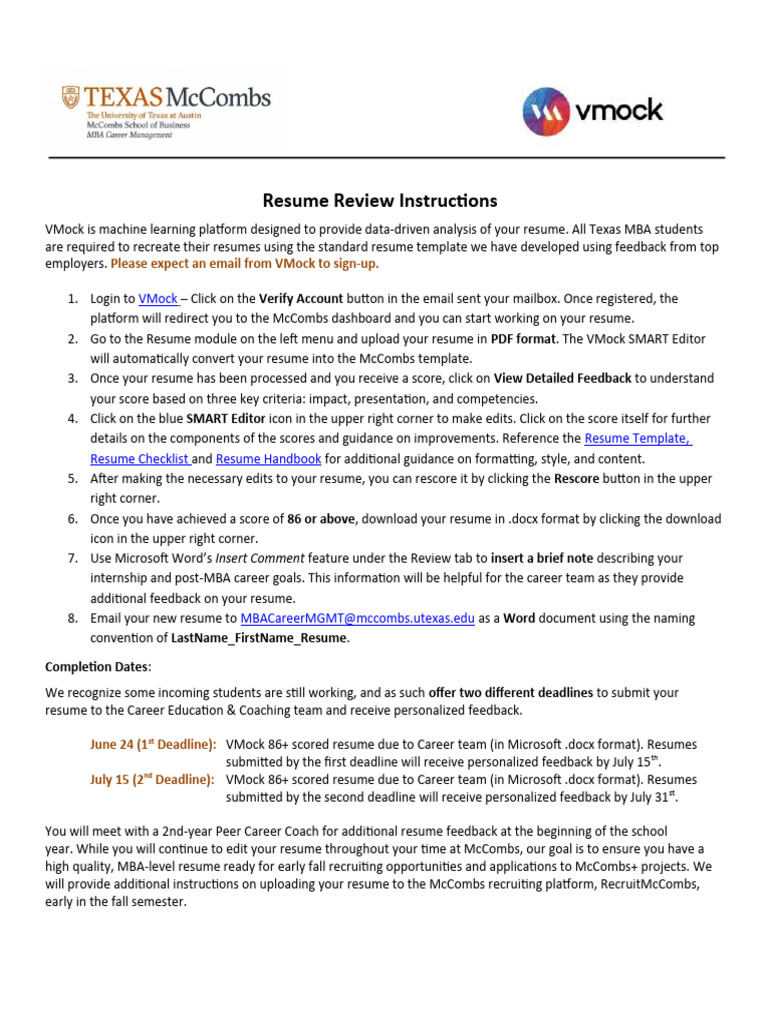 General Population Resume Review Instructions-2024 | PDF | Résumé ...