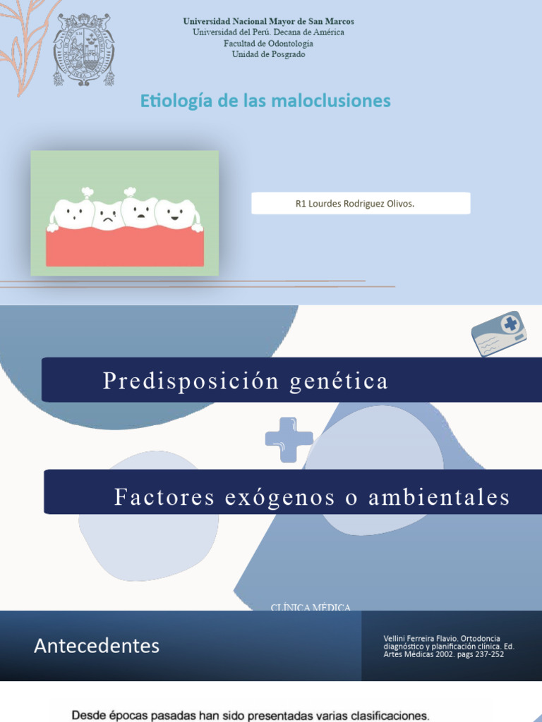 Etiologia de Las Maloclusiones | Descargar gratis PDF | Diente | Boca