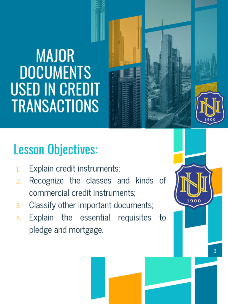 3 Major Documents Used in Credit Transactions | Download Free PDF ...