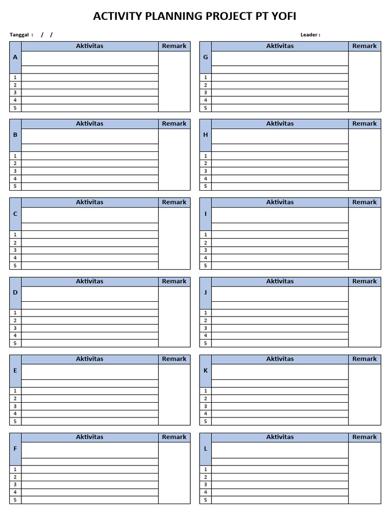 Planning Activity | PDF