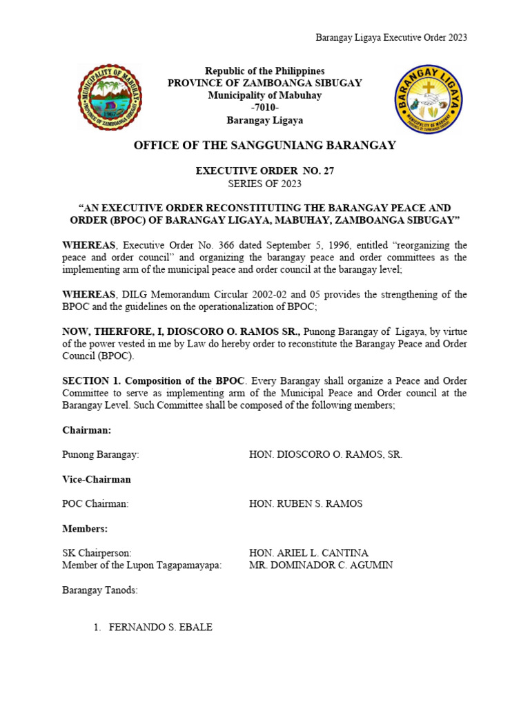 Bpoc Eo | Download Free PDF | Government