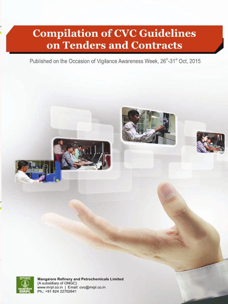 CVC Guidelines On Tenders and Contracts - 1467610136 | PDF ...