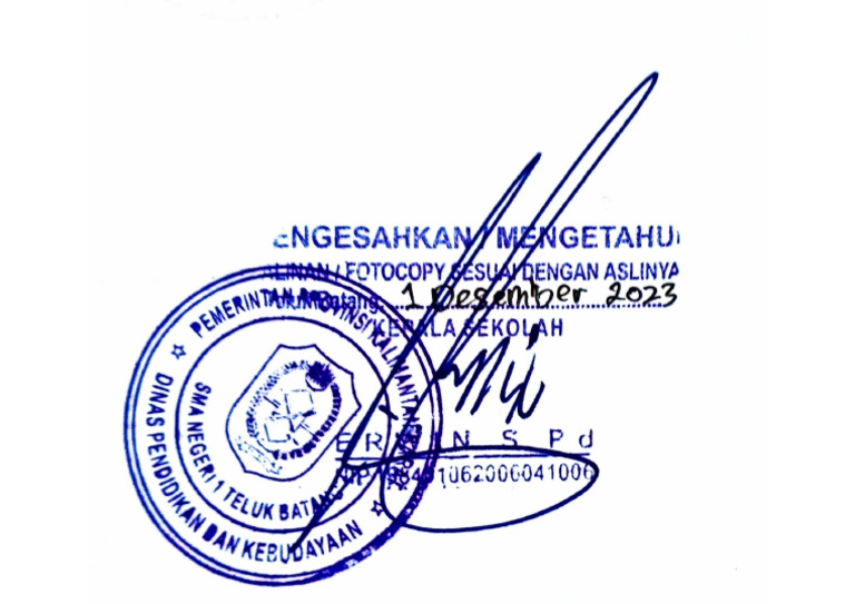 Legalisir SMAN 1 TB | PDF