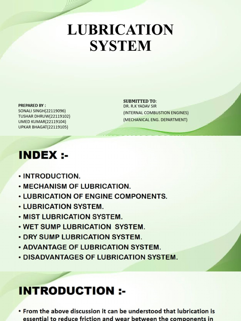 Understanding Engine Lubrication Systems | PDF