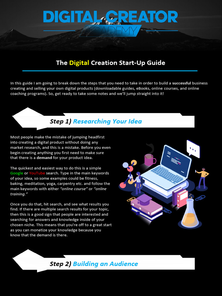 Digital Creation Start-Up Guide | PDF | You Tube | Educational Technology