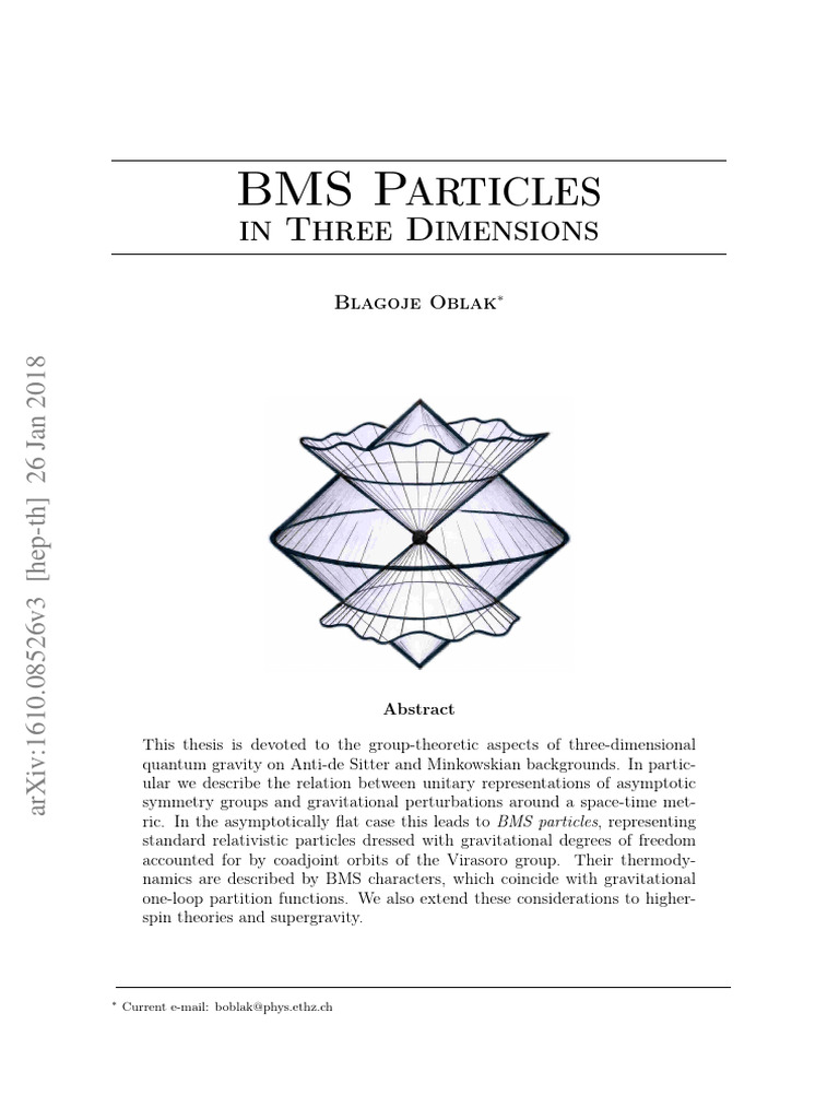 BMS Particlesin Three Dimensions | PDF | Physics | Geometry
