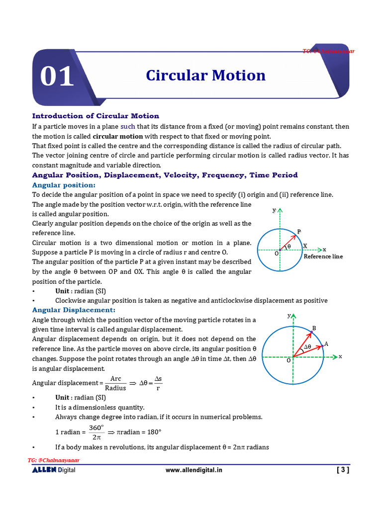 Circular Motion | PDF | Acceleration | Angle