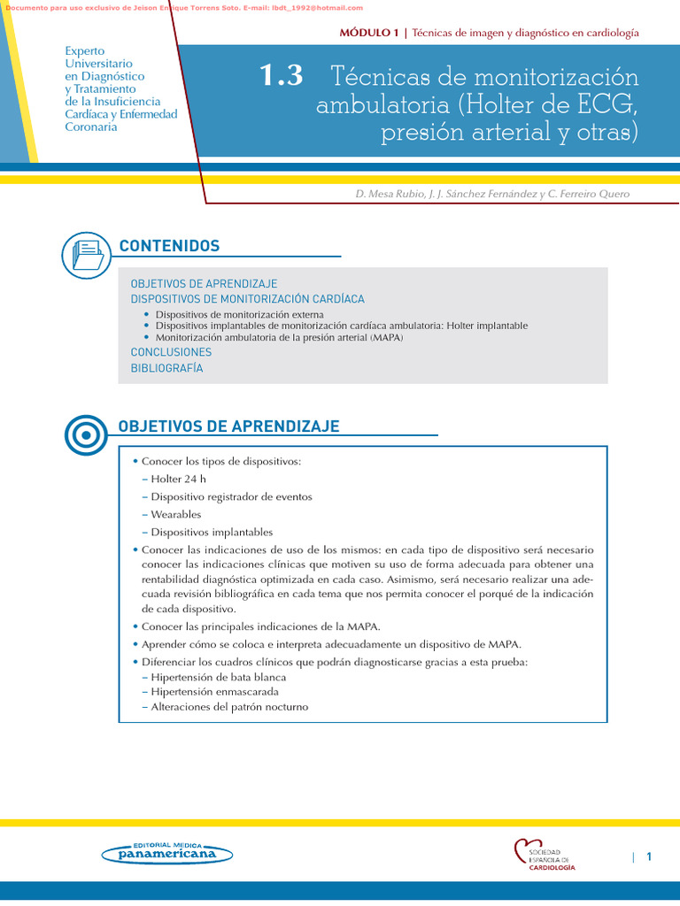 Tecnica Monitoreo Holter 2 | PDF | Electrocardiografia | Insuficiencia cardíaca